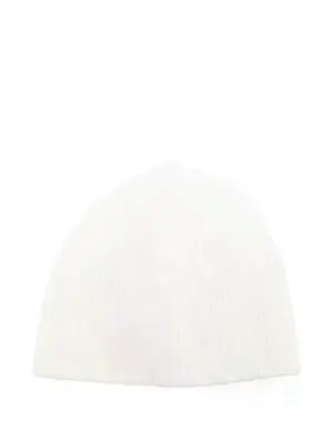 COURREGES Ribbed Beanie Hat - White