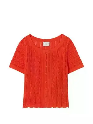 Claudie Pierlot Button Knitted Top - Orange