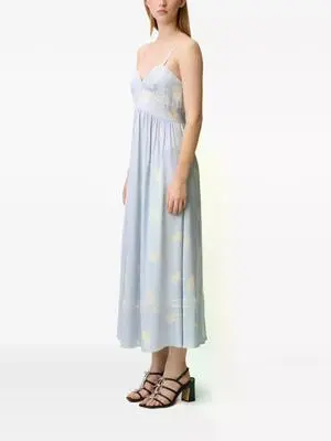 Claudie Pierlot Floral Embroidered Midi Dress