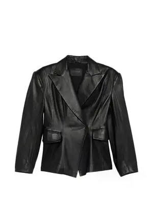 DONDUP Lapel Pocket Leather Jacket