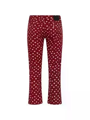 R13 Heart-print Cropped Trousers