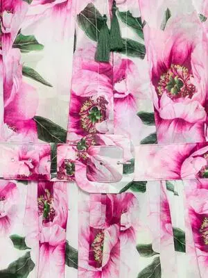 Samantha Sung Floral Print Belted Midi Dress