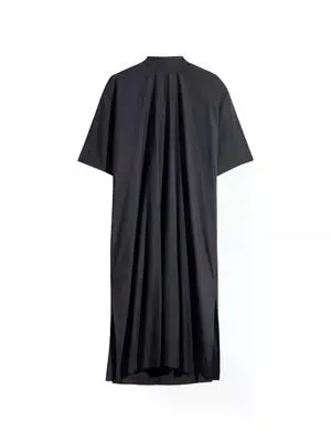 LEMAIRE Reversible Cotton Silk Tube Dress With Tie Neck - Black