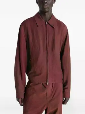 LEMAIRE Zip-up Jacket With Pointed Collar - Red