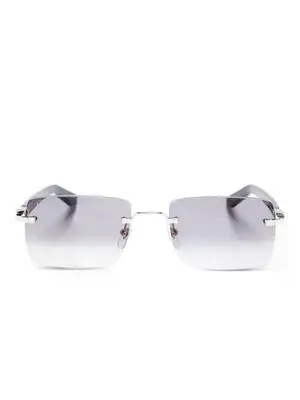 Cartier Rectangle-frame Rimless Sunglasses