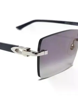 Cartier Rectangle-frame Rimless Sunglasses