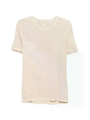 120% Lino Crew-neck T-shirt - Neutrals