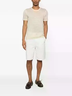 120% Lino Crew-neck T-shirt - Neutrals