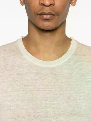 120% Lino Crew-neck T-shirt - Neutrals