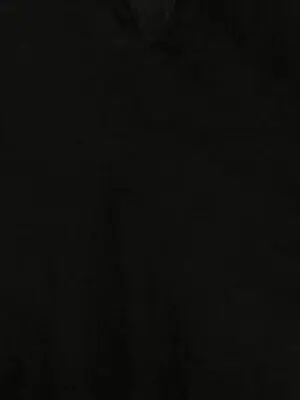 120% Lino V-neck Midi Dress - Black