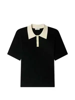 Sandro Two-tone Polo Shirt - Black