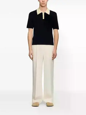 Sandro Two-tone Polo Shirt - Black