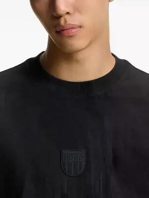 Hugo Logo-appliqué T-shirt - Black