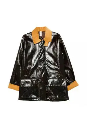 SUNFLOWER Vinyl Leisure Jacket - Brown