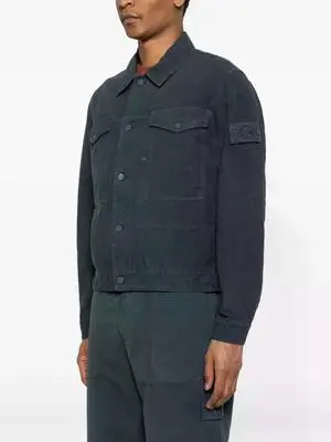 Stone Island Buttoned Flap-pocket Jacket - Blue