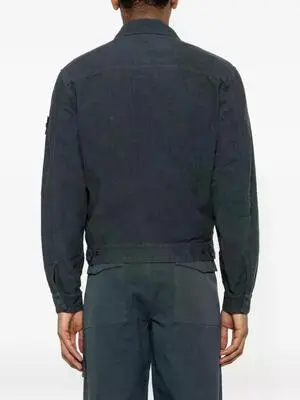 Stone Island Buttoned Flap-pocket Jacket - Blue