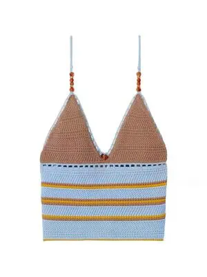 Claudie Pierlot Multicolour Crochet Knit Top