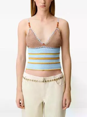 Claudie Pierlot Multicolour Crochet Knit Top