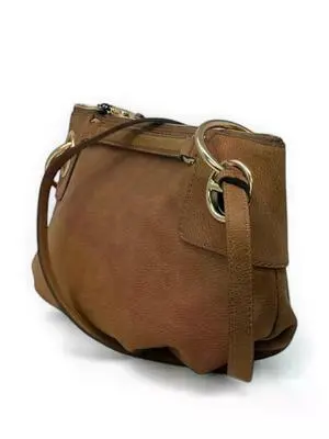 Borbonese Crossover Ring Shoulder Bag - Brown
