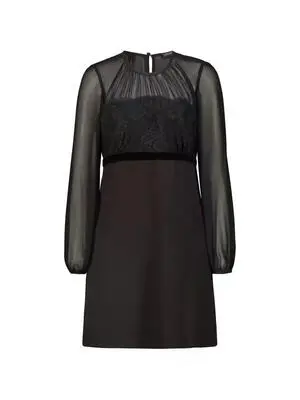 DRHOPE Flower-lace Mini Dress