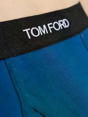 TOM FORD Logo-waistband Boxers - Blue