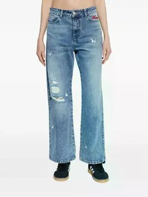 CARNE BOLLENTE Embroidered Straight Leg Jeans
