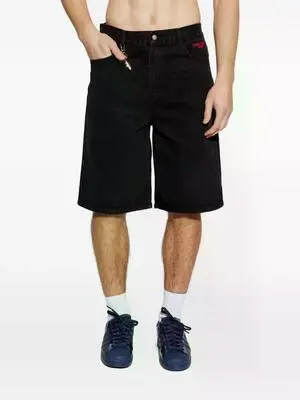 CARNE BOLLENTE Heart-embroidered Shorts - Black