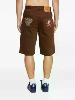 CARNE BOLLENTE Lettering-embroidery Shorts