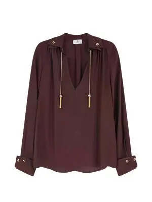 Elisabetta Franchi Tassel Collared Shirt