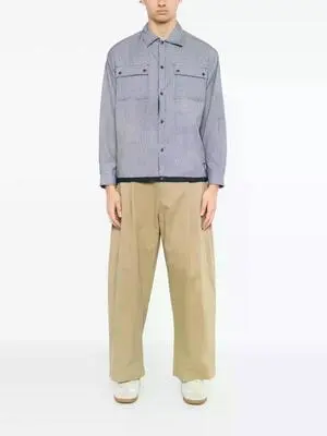 AGNES B. Logo-patched Checked Shirt