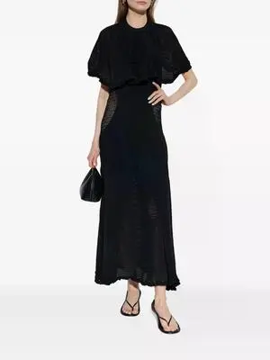 LANVIN Openwork Cape Dress