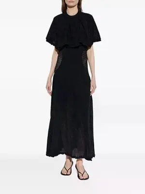 LANVIN Openwork Cape Dress