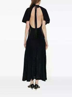 LANVIN Openwork Cape Dress
