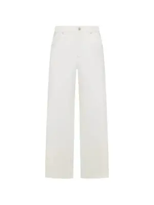 Brunello Cucinelli Straight-leg Cotton Jeans - White