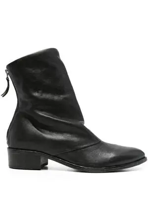 Moma Rigazip Leather Ankle Boots