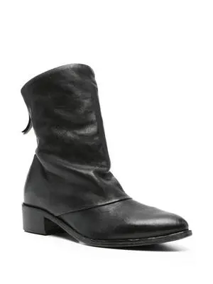 Moma Rigazip Leather Ankle Boots