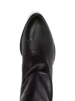 Moma Rigazip Leather Ankle Boots