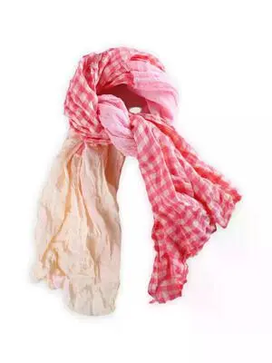 DANIELA GREGIS Checked Scarf - Pink
