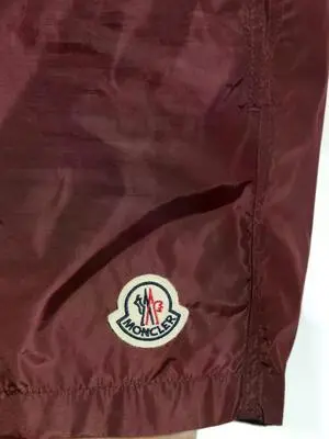 Moncler Logo Patch Swim Shorts - Red