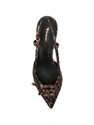 TAMARIS Leopard-print Embellished Pumps - Brown