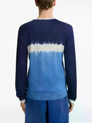 Marni Tie-dye Crew-neck Sweater - Blue