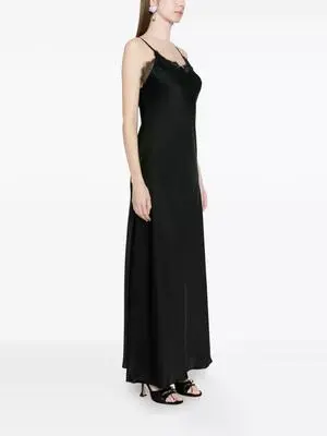SILKYLICIOUS Lace Trim Maxi Dress