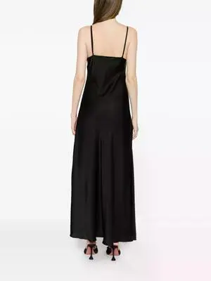 SILKYLICIOUS Lace Trim Maxi Dress