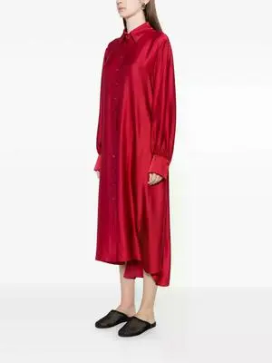 SILKYLICIOUS Nigora Shirt Dress - Red