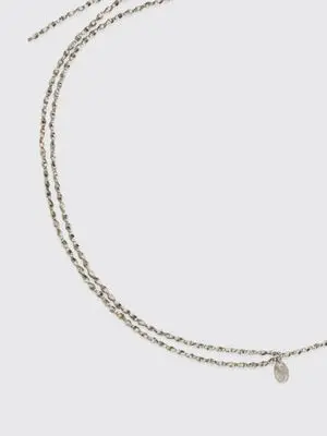 Brunello Cucinelli Delicate Chain Necklace With Embellished Pendant - Silver