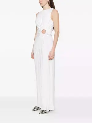 Sportmax Ring-embellished Maxi Dress - White