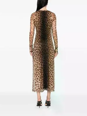 Sportmax Animal Print A-line Dress - Neutrals