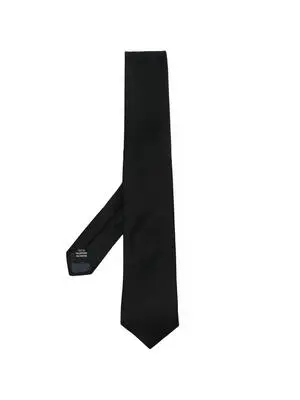 Tagliatore Plain Tie - Black
