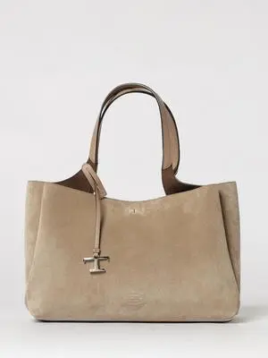 TOD'S Suede Calf Leather Shoulder Bag - Brown