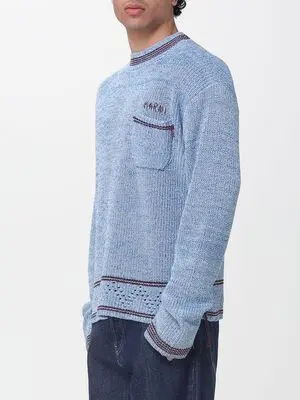 Marni Cotton Crew Neck Pullover - Blue